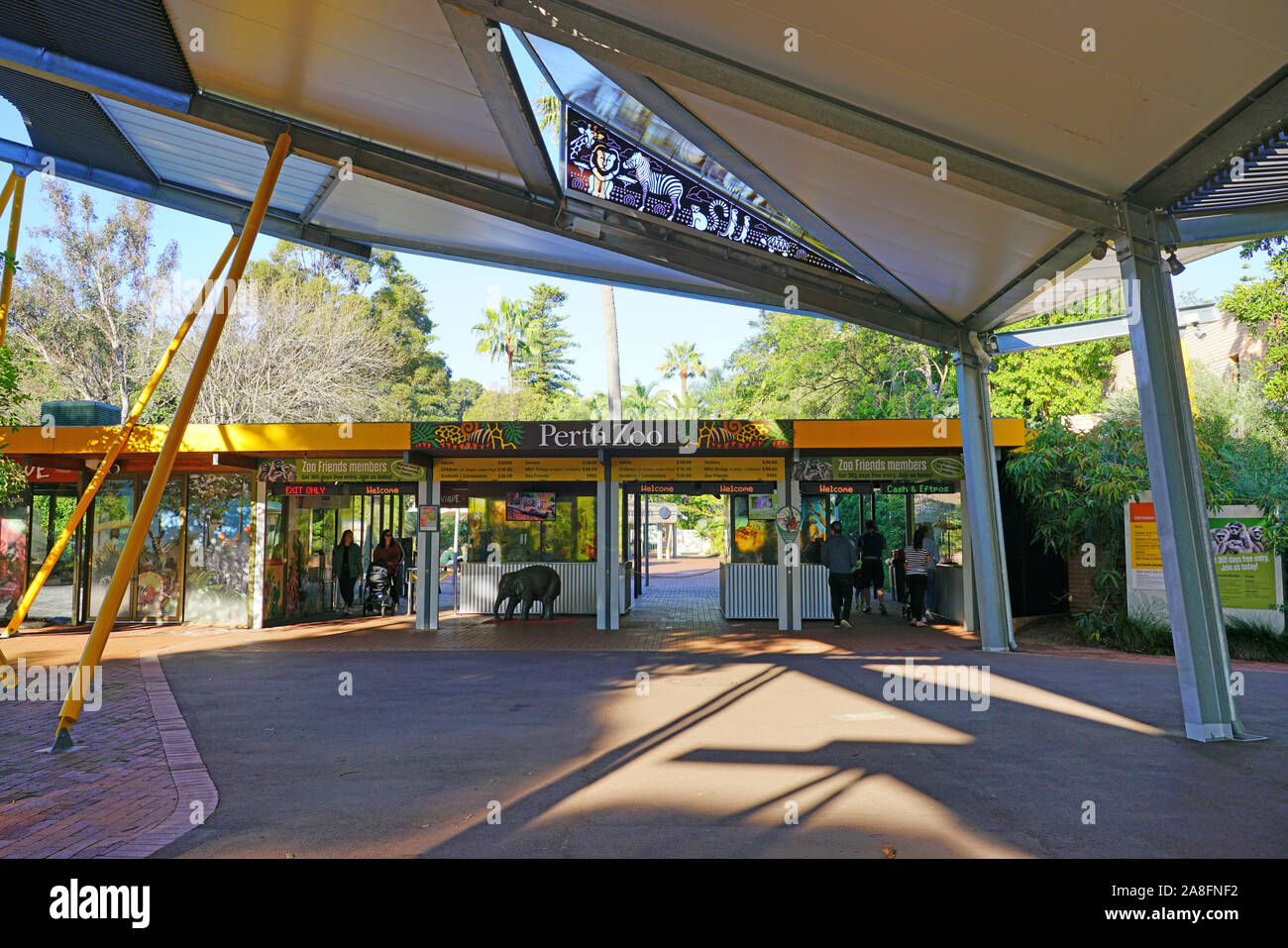 PERTH, AUSTRALIA -2 JUL 2019- View of the Perth Zoo, a zoological park ...