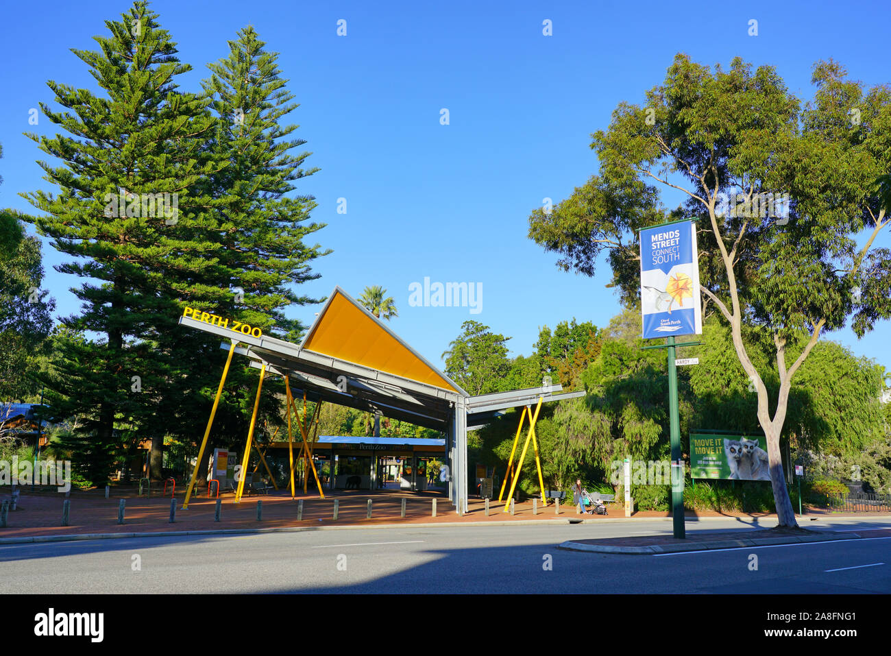 PERTH, AUSTRALIA -2 JUL 2019- View of the Perth Zoo, a zoological park ...