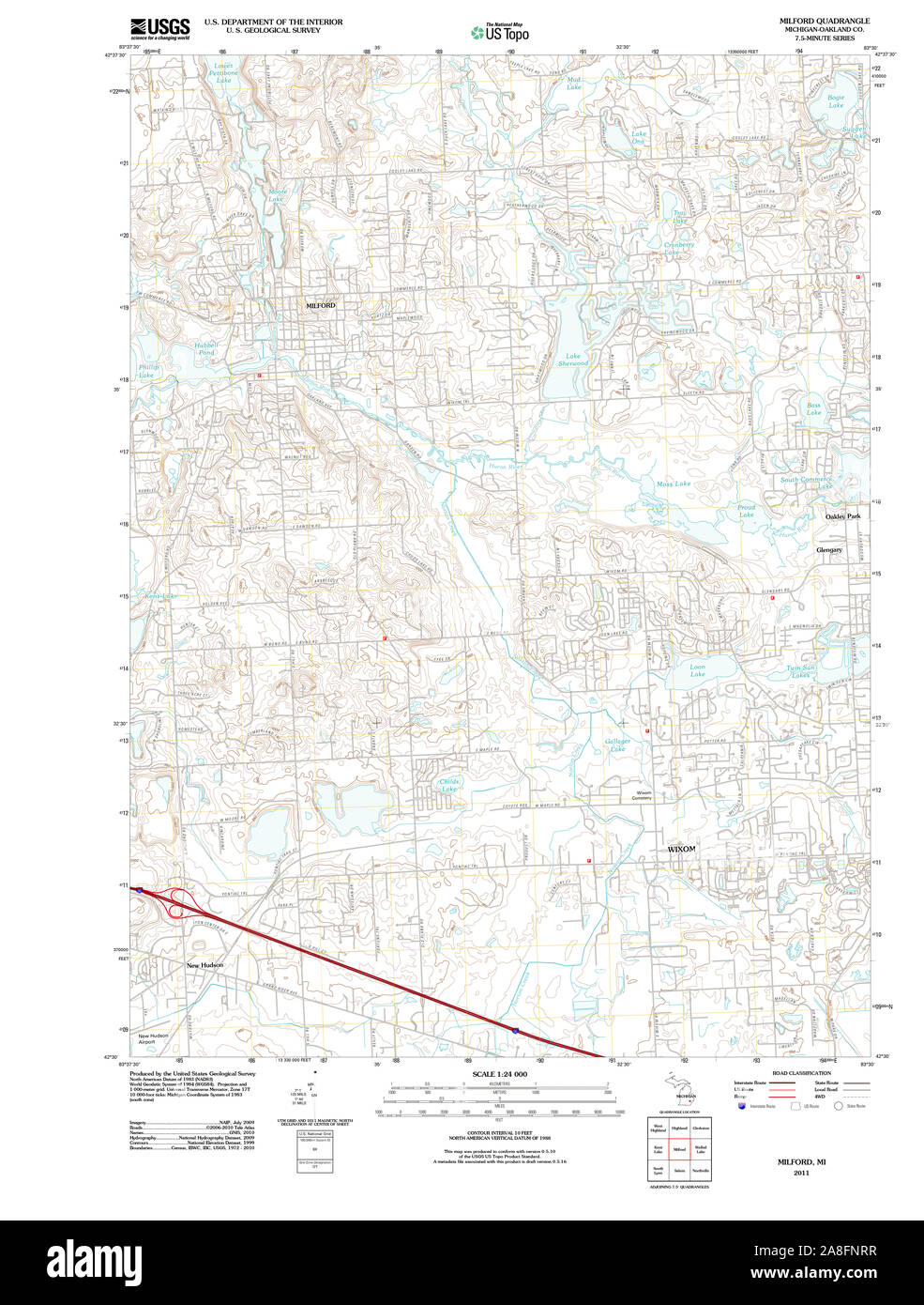 Map of milford Cut Out Stock Images & Pictures - Alamy