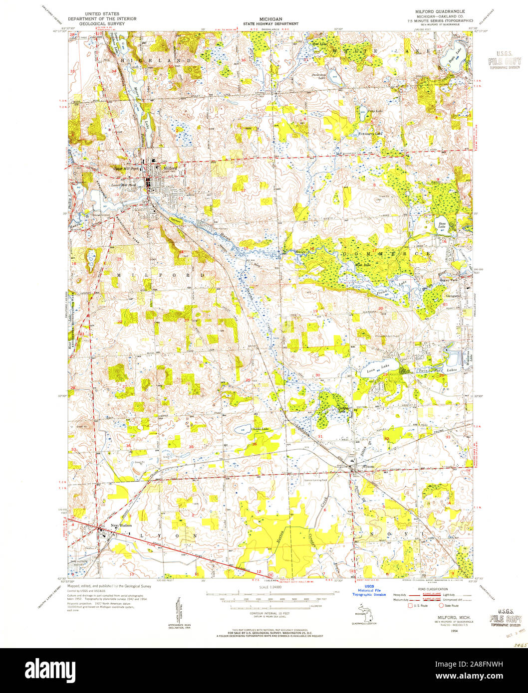 Map of milford Cut Out Stock Images & Pictures - Alamy