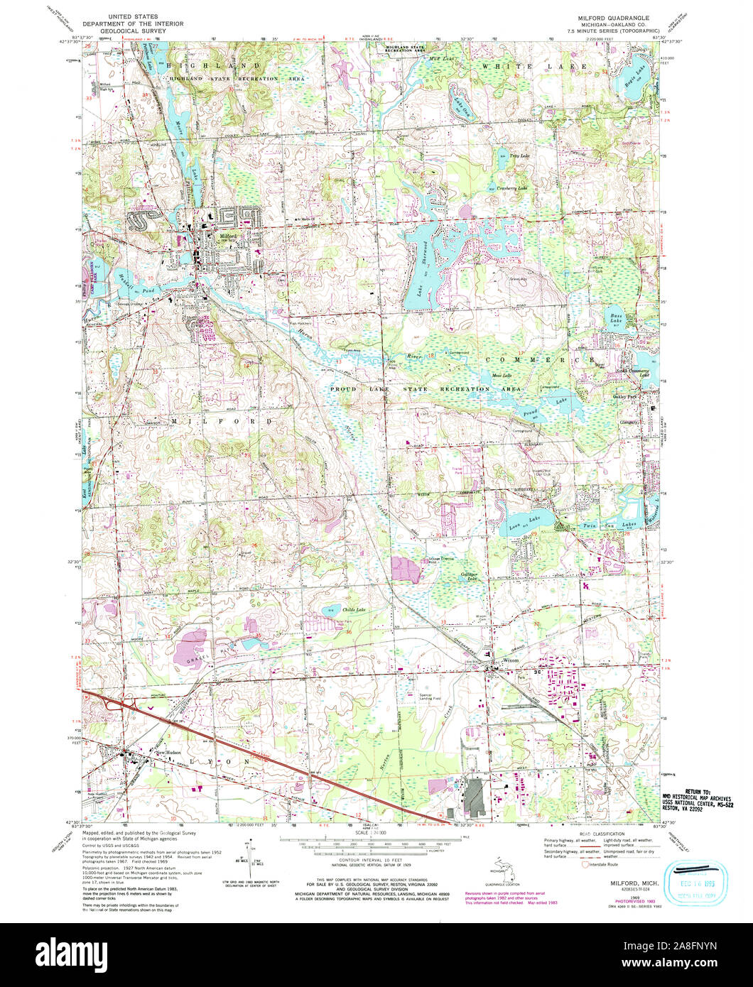 Map of milford Cut Out Stock Images & Pictures - Alamy