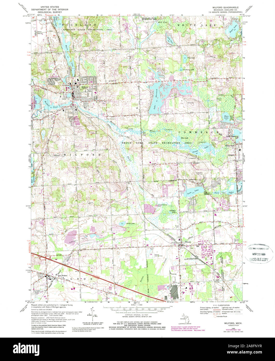 Map of milford Cut Out Stock Images & Pictures - Alamy