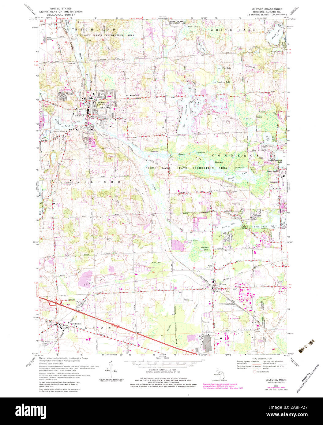 Map of milford Cut Out Stock Images & Pictures - Alamy