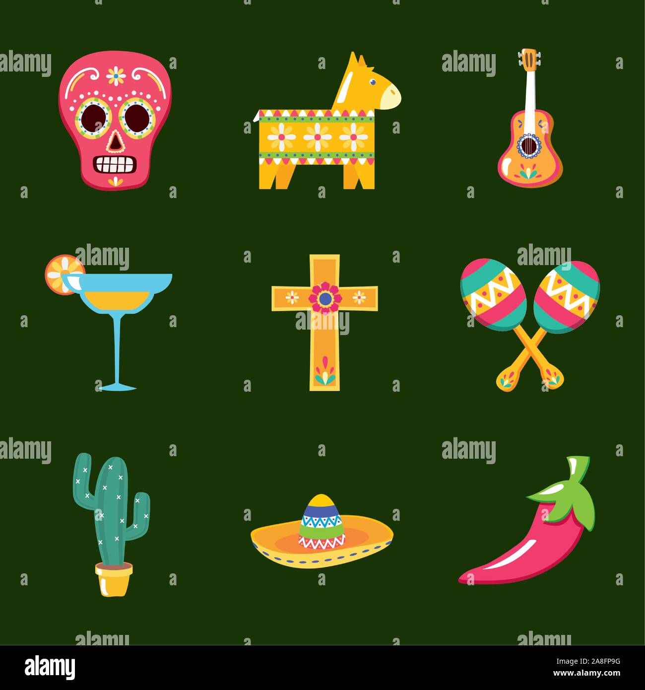 Isolated mexican icon set vector design Stock Vector Image & Art - Alamy