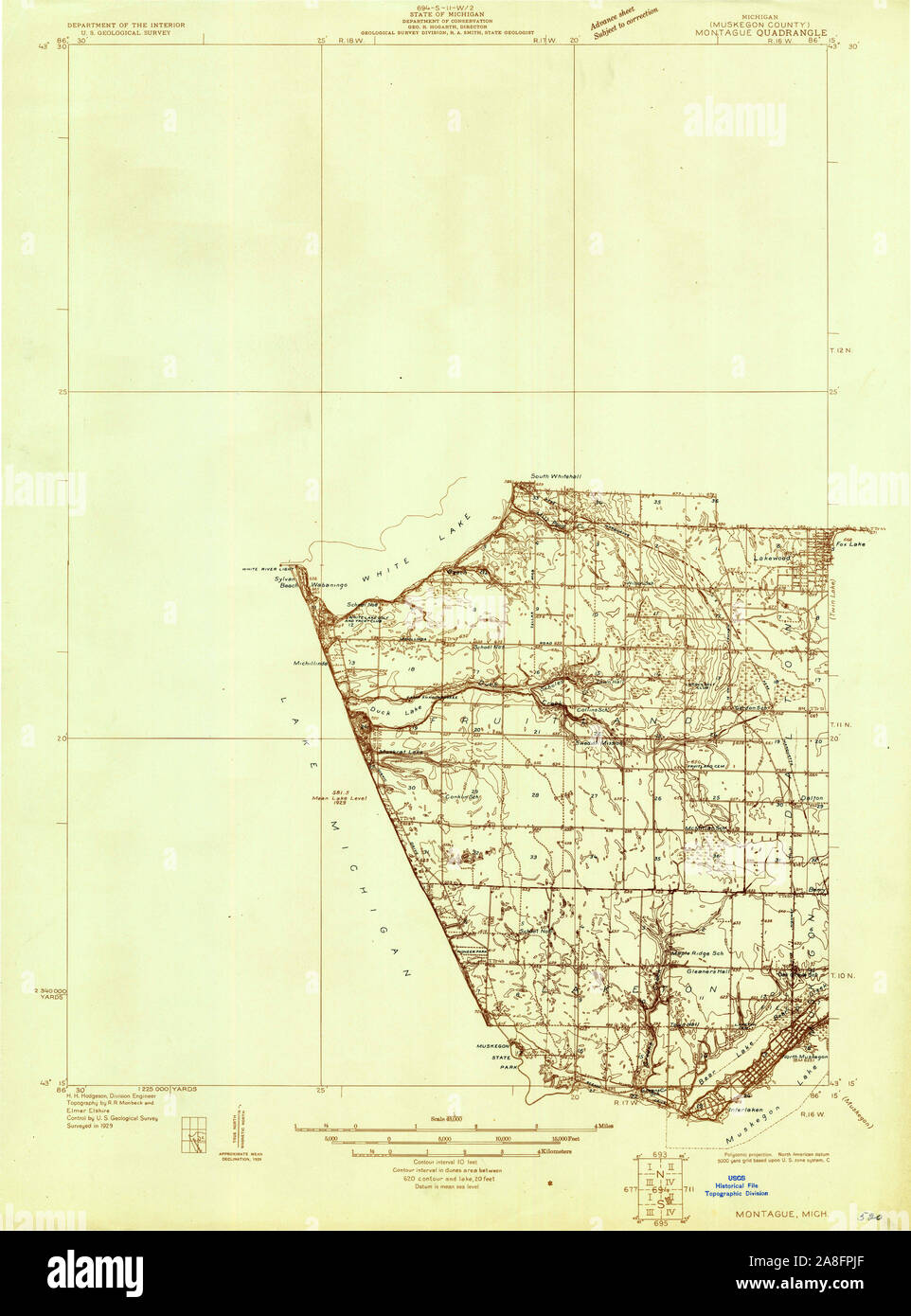 Map of montague michigan hi-res stock photography and images - Alamy