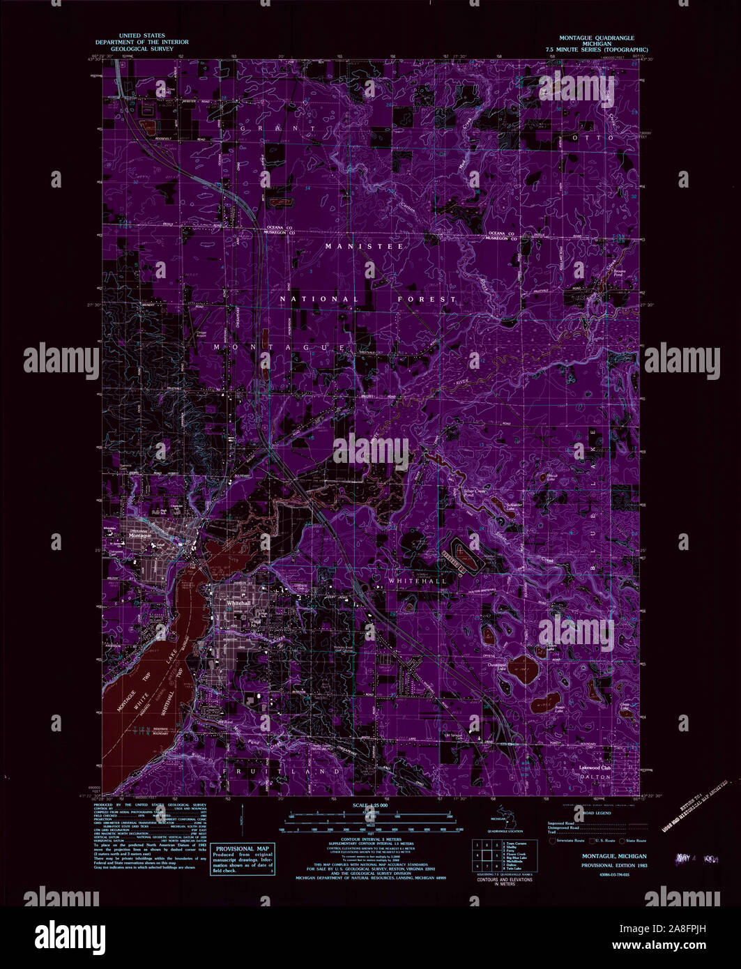 Map of montague michigan hi-res stock photography and images - Alamy