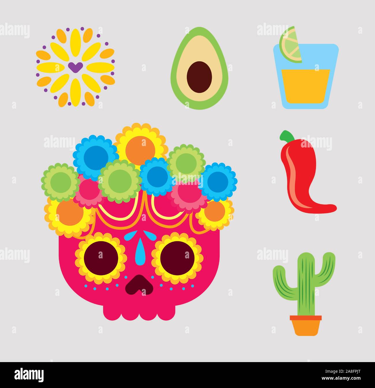 Isolated mexican icon set vector design Stock Vector Image & Art - Alamy