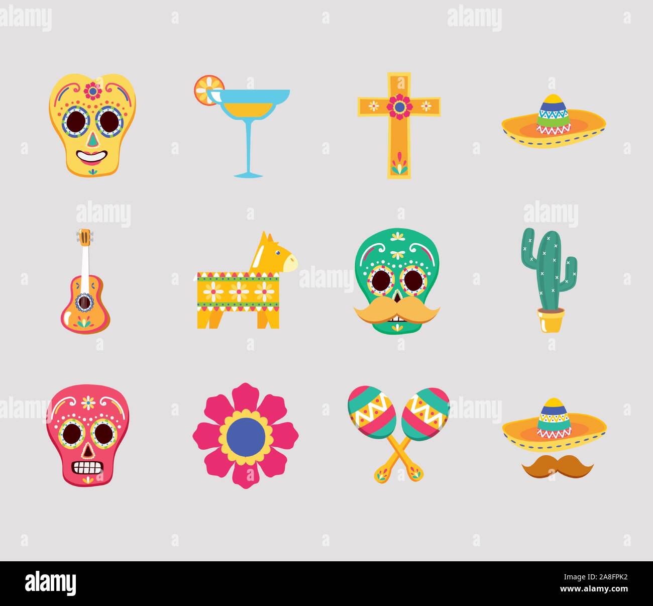 Isolated mexican icon set vector design Stock Vector Image & Art - Alamy