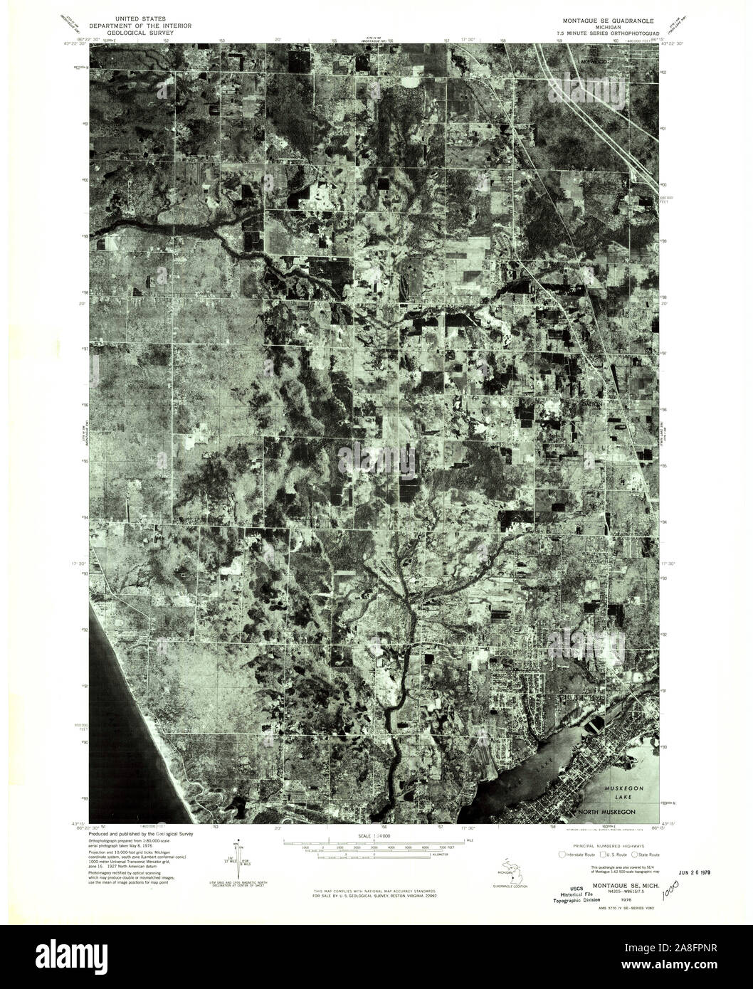 Map of montague michigan hi-res stock photography and images - Alamy