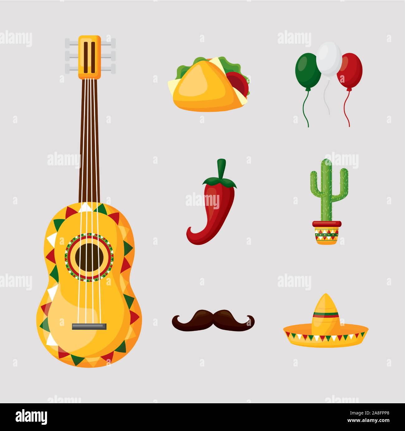 Isolated mexican icon set vector design Stock Vector Image & Art - Alamy