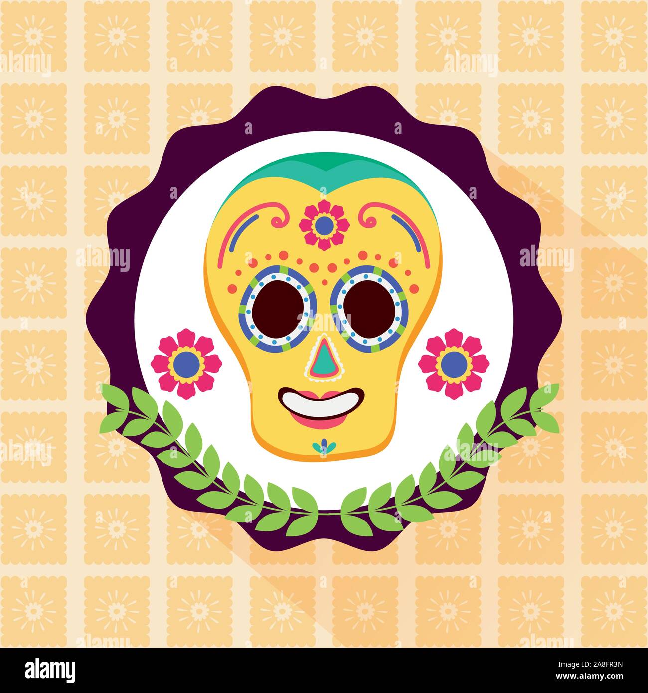 Mexican skull vector design Stock Vector Image & Art - Alamy