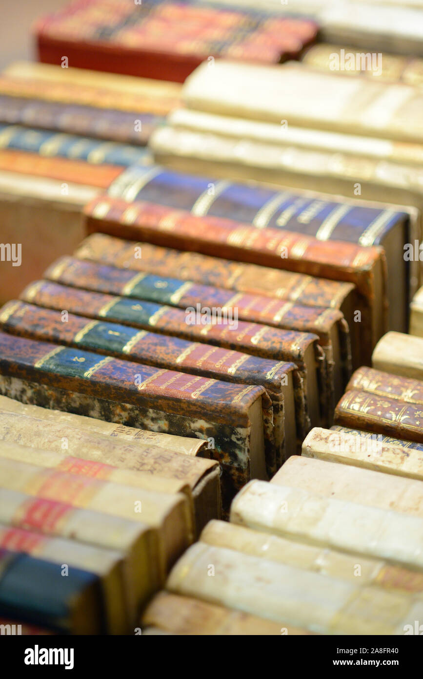 Old Books Pile Stock Photo - Alamy