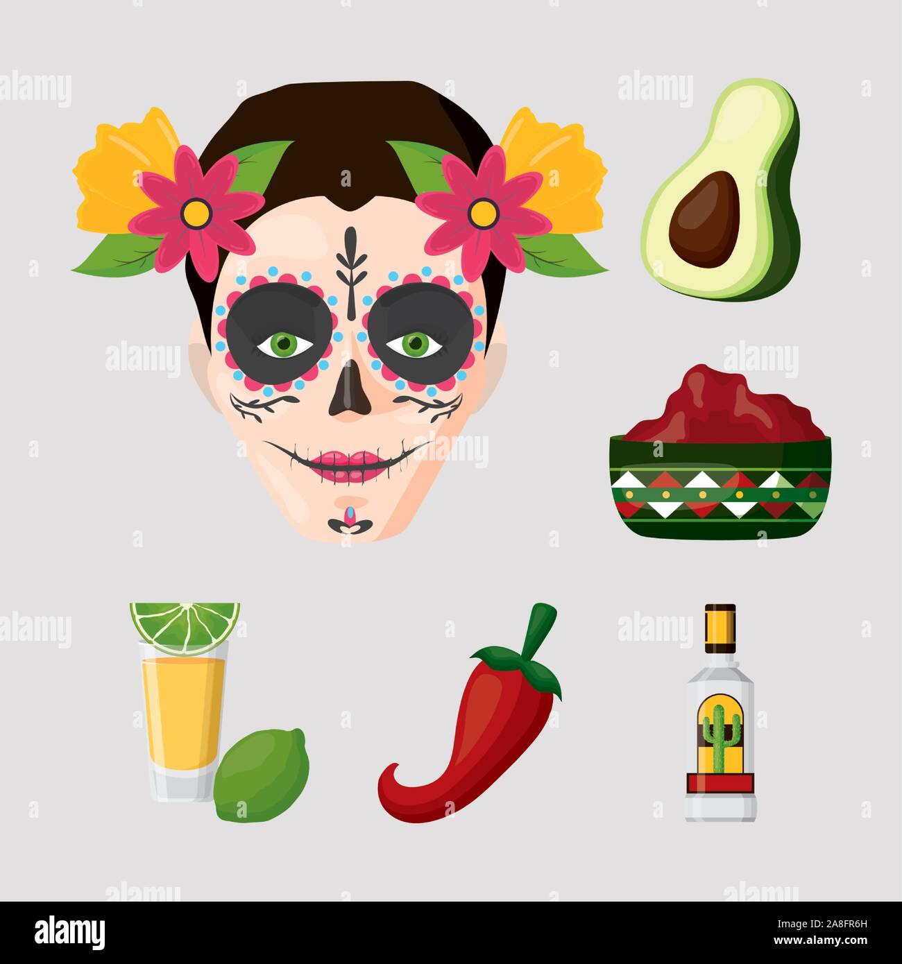 Isolated mexican icon set vector design Stock Vector Image & Art - Alamy
