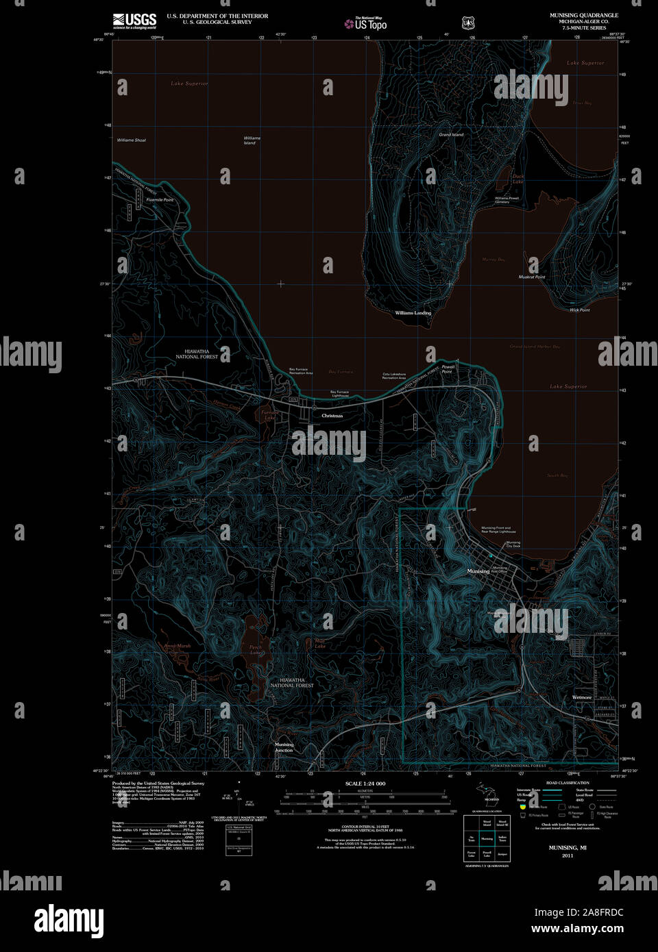 Map of munising hi-res stock photography and images - Alamy