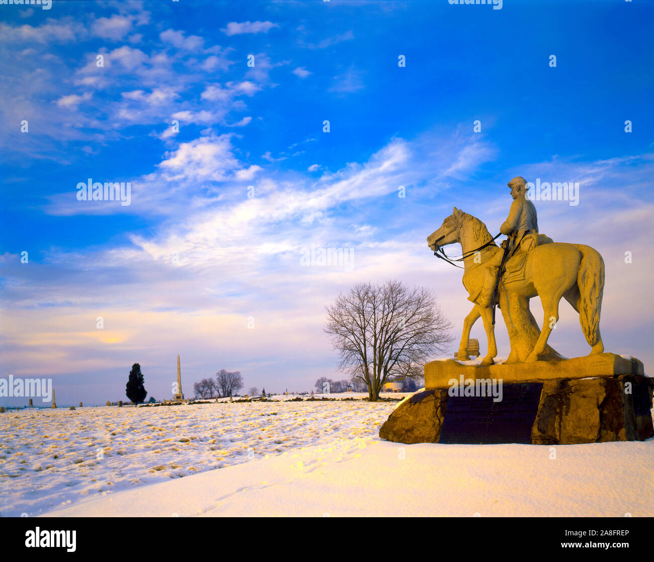 General Meade statue, Gettysburg National Military Park, Pennsylvania ...