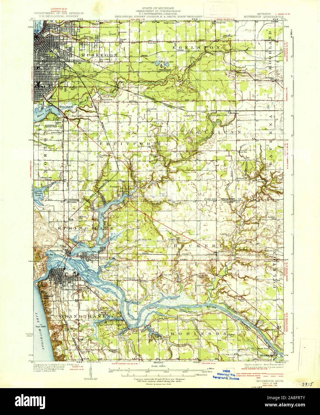 Muskegon michigan map hi-res stock photography and images - Alamy