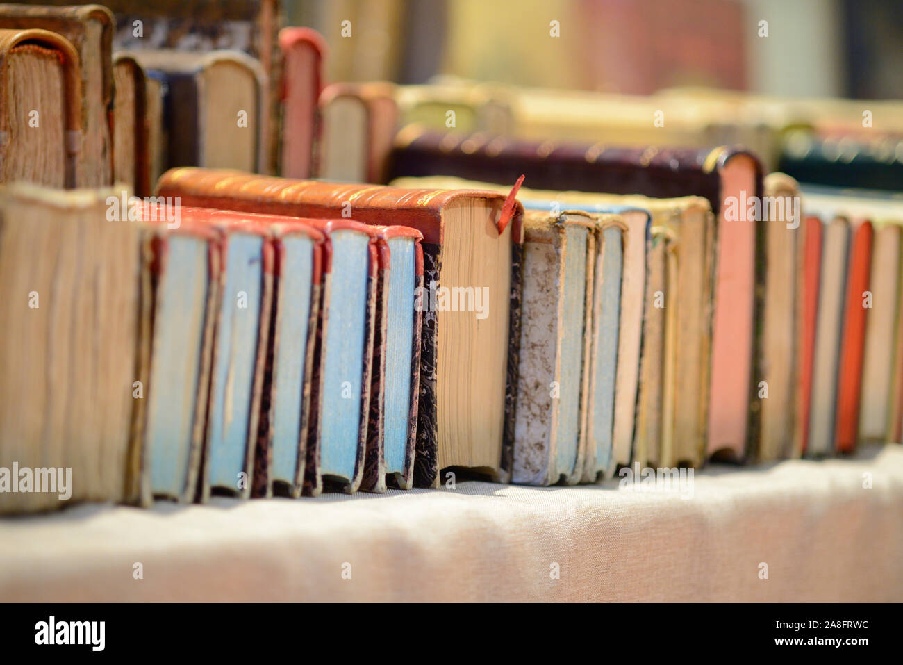 Old Books Pile Stock Photo - Alamy