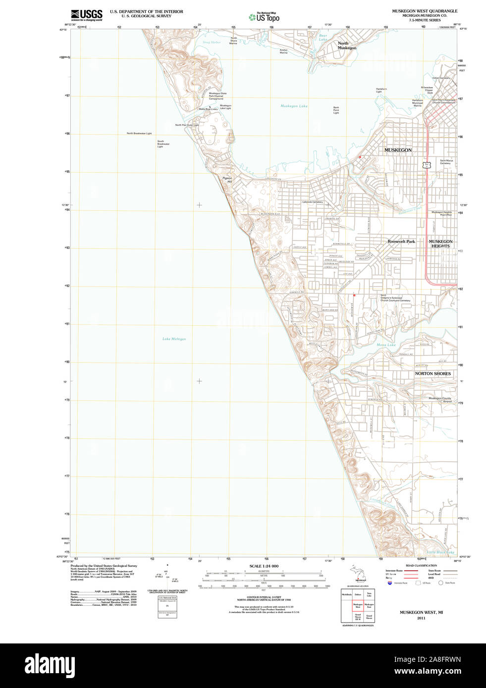 Muskegon michigan map hi-res stock photography and images - Alamy