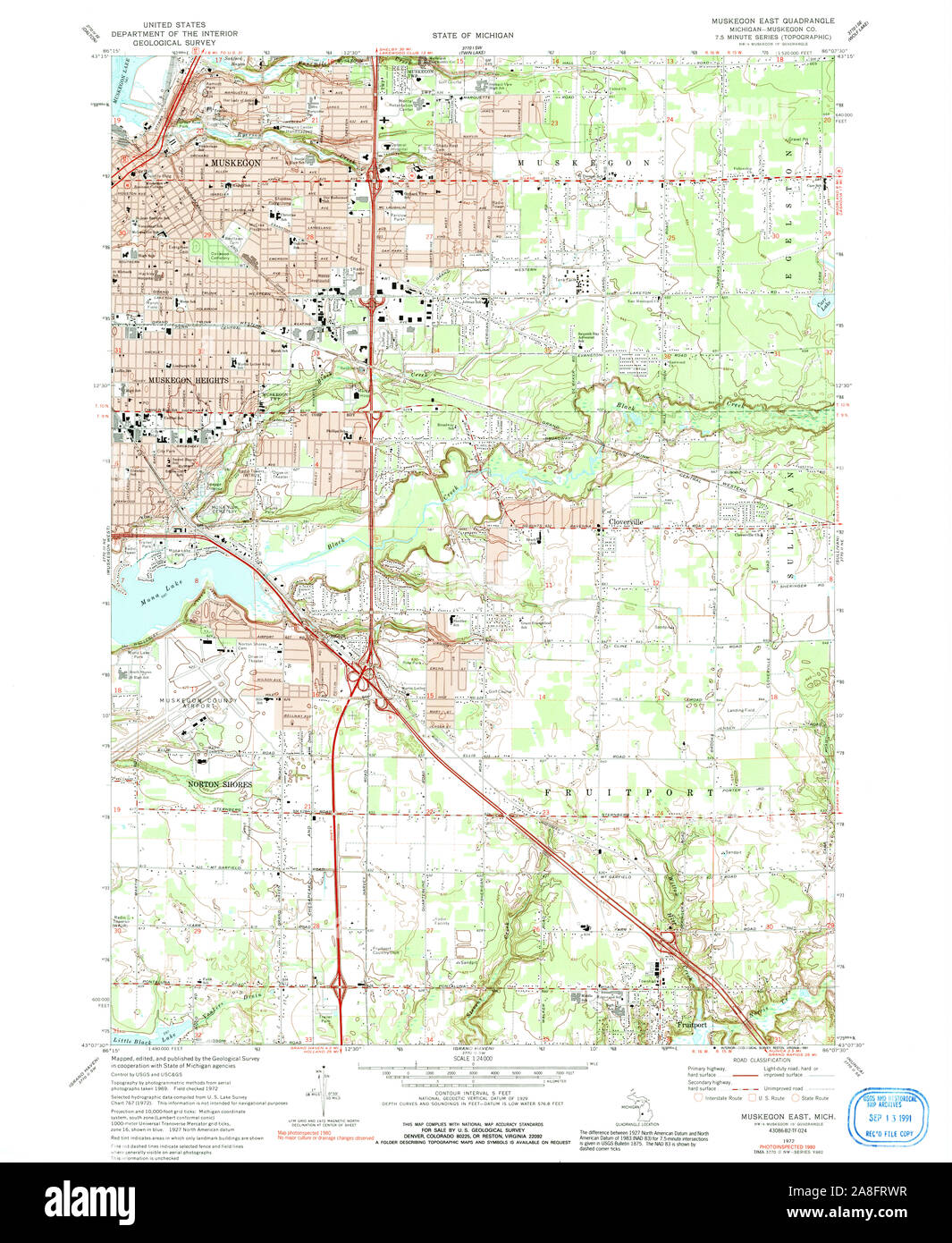 Muskegon map hi-res stock photography and images - Alamy