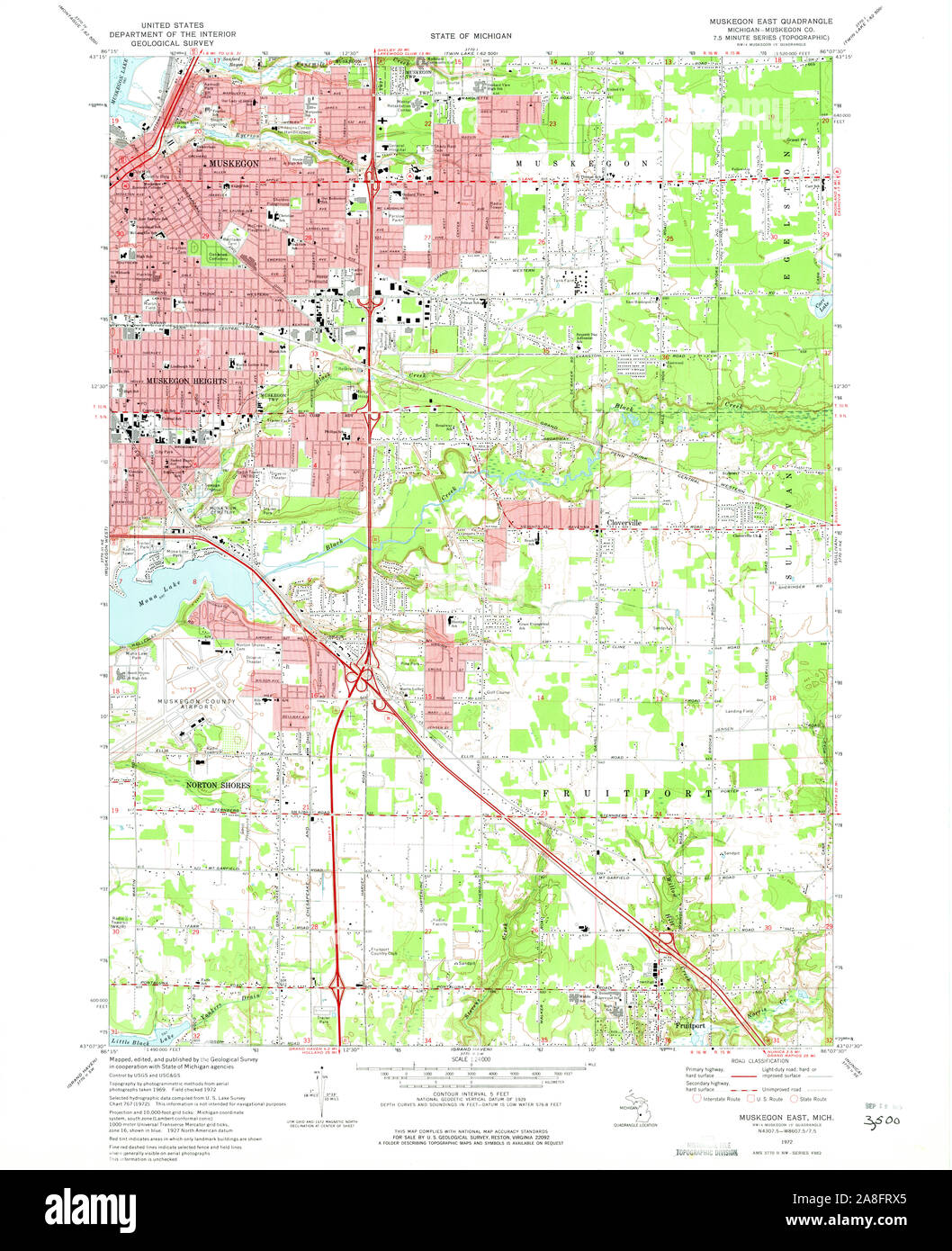 Muskegon michigan map hi-res stock photography and images - Alamy