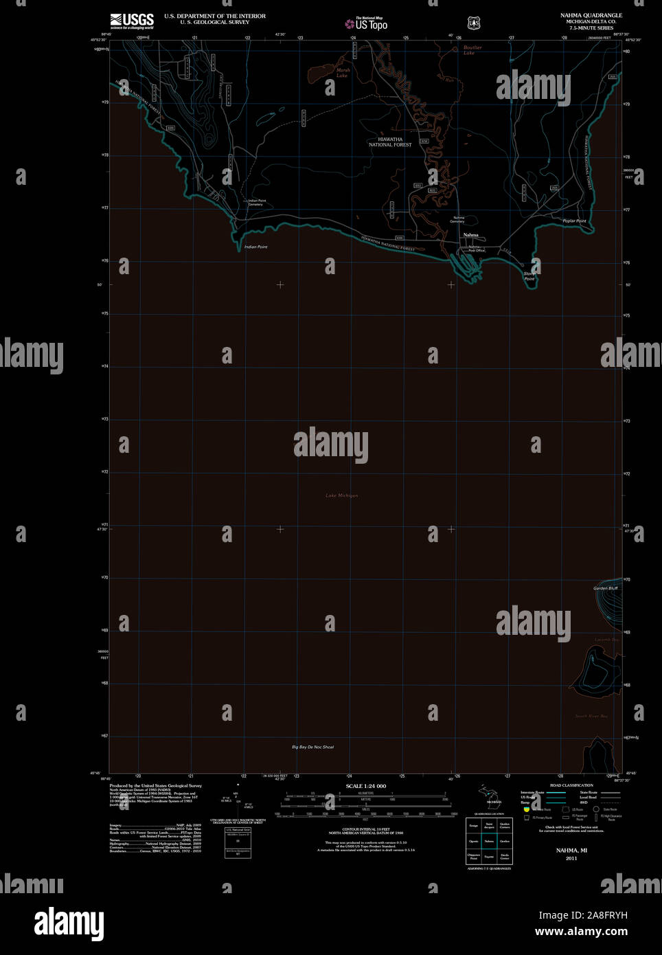 Nahma map hi-res stock photography and images - Alamy