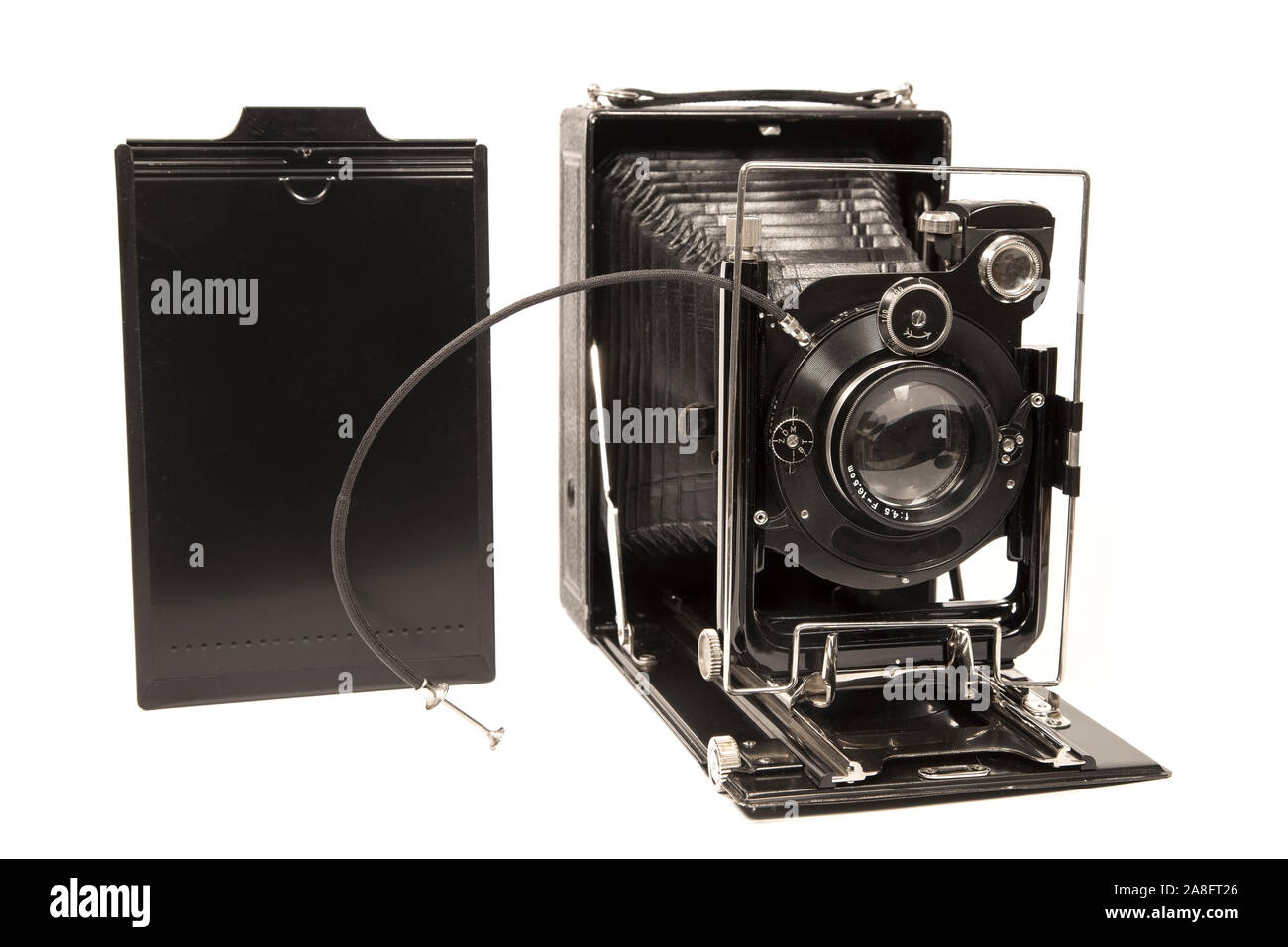 Old camera with a photography panel Stock Photo - Alamy