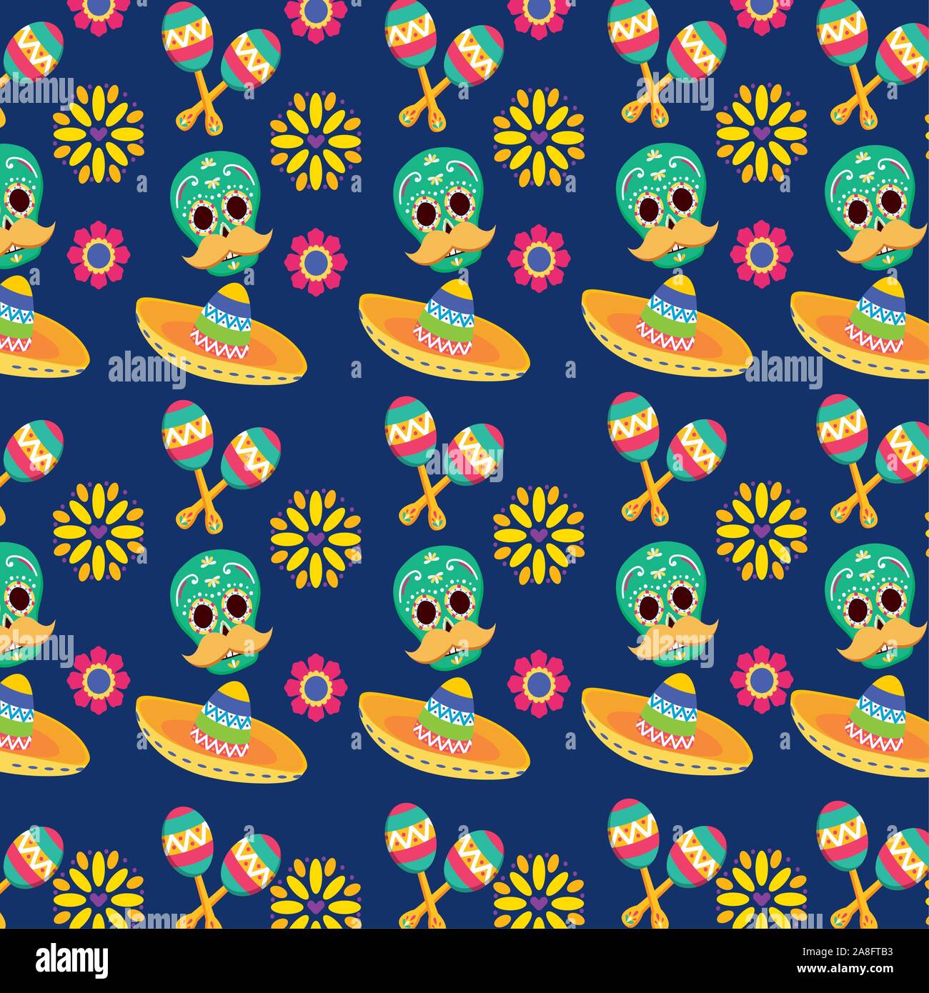 Mexican skulls vector design Stock Vector Image & Art - Alamy