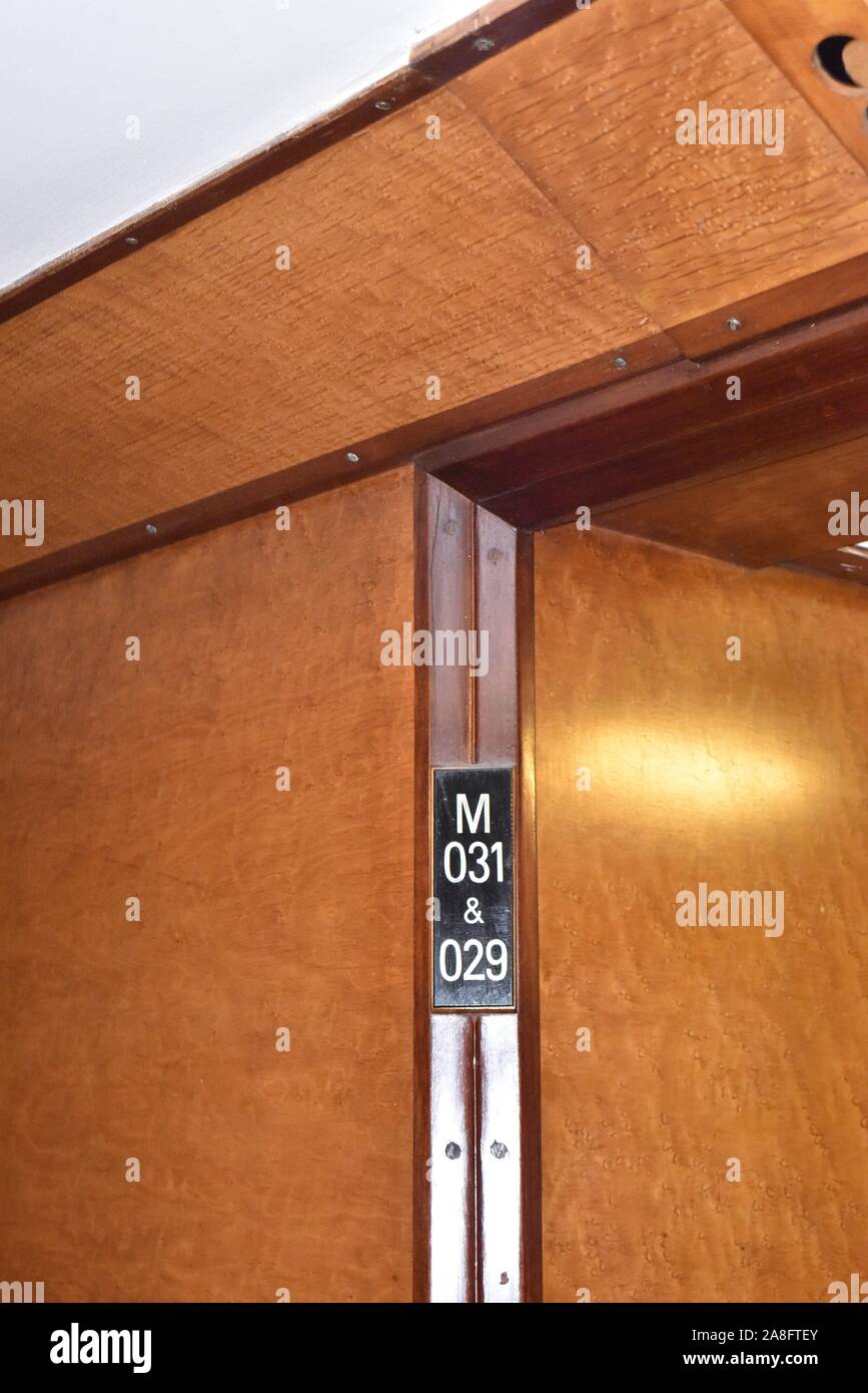 Long Beach, CA. U.S.A. October 21, 2019. RMS Queen Mary. Cunard-White ...