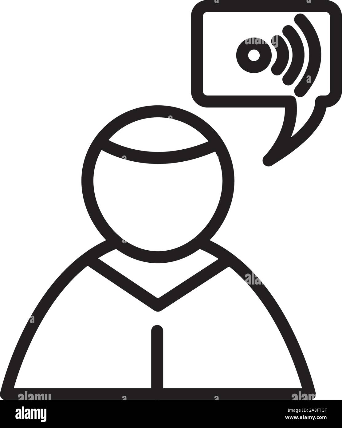 Social media and multimedia avatar icon, Apps communication digital ...