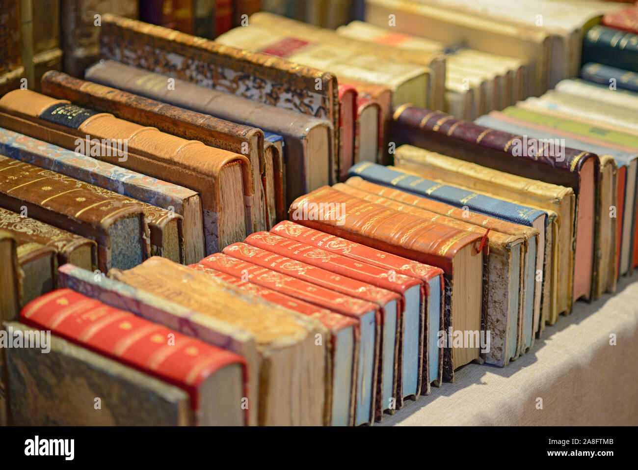 Old Books Pile Stock Photo - Alamy