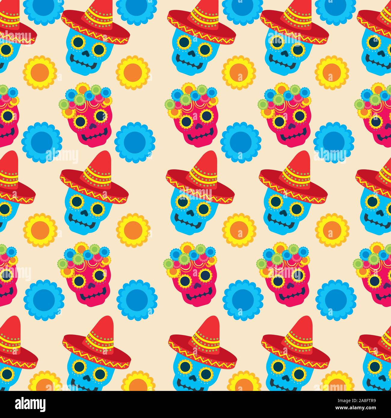 Mexican skulls vector design Stock Vector Image & Art - Alamy