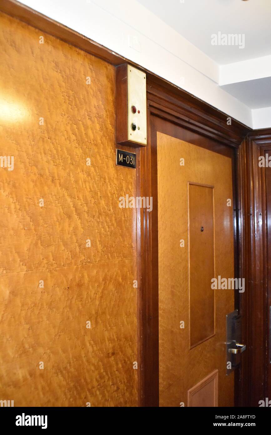 Long Beach, CA. U.S.A. October 21, 2019. RMS Queen Mary. Cunard-White ...