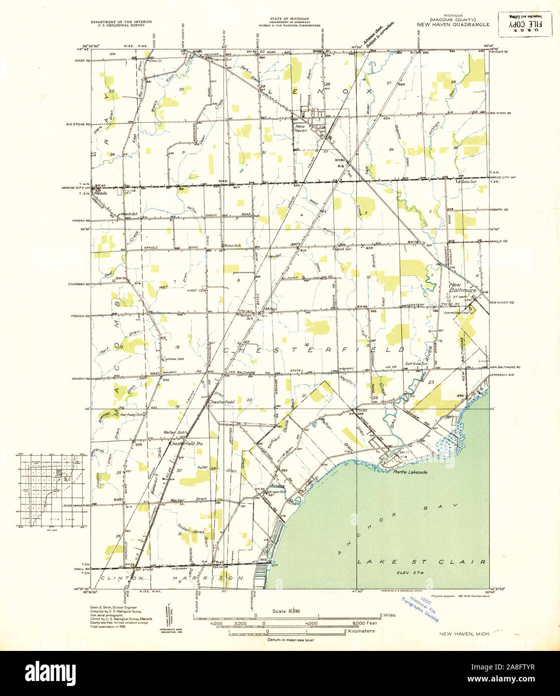 Map of haven michigan hi-res stock photography and images - Alamy