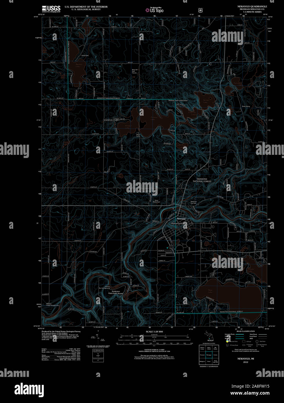 Map of newaygo hi-res stock photography and images - Alamy