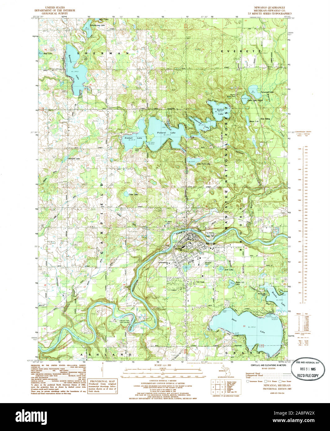 Map of newaygo Cut Out Stock Images & Pictures - Alamy