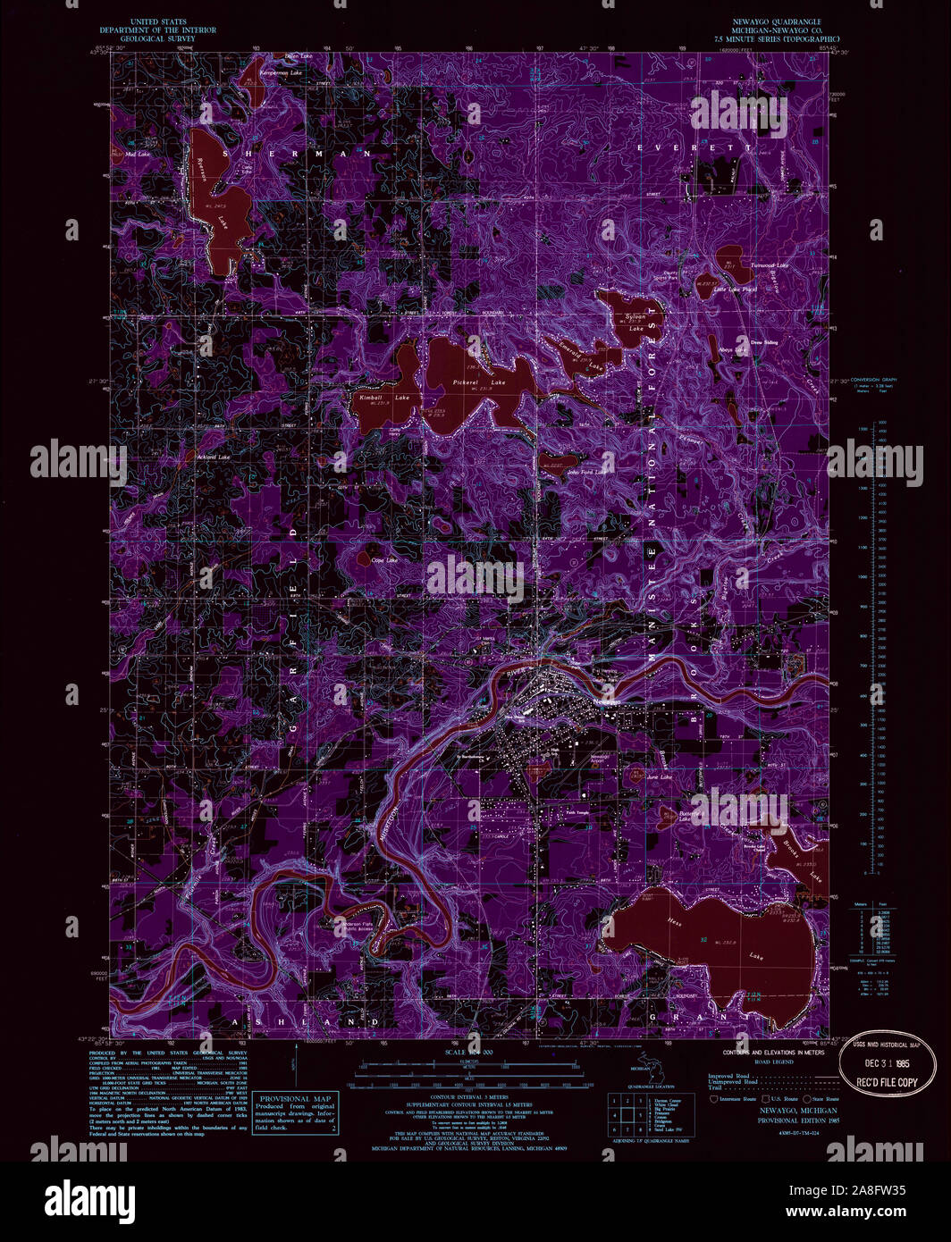 Newaygo map hi-res stock photography and images - Alamy