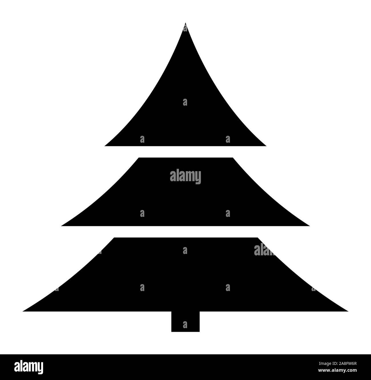 Christmas Tree Black Icon | Fir Tree Illustration | x-mas Symbol | Logo ...