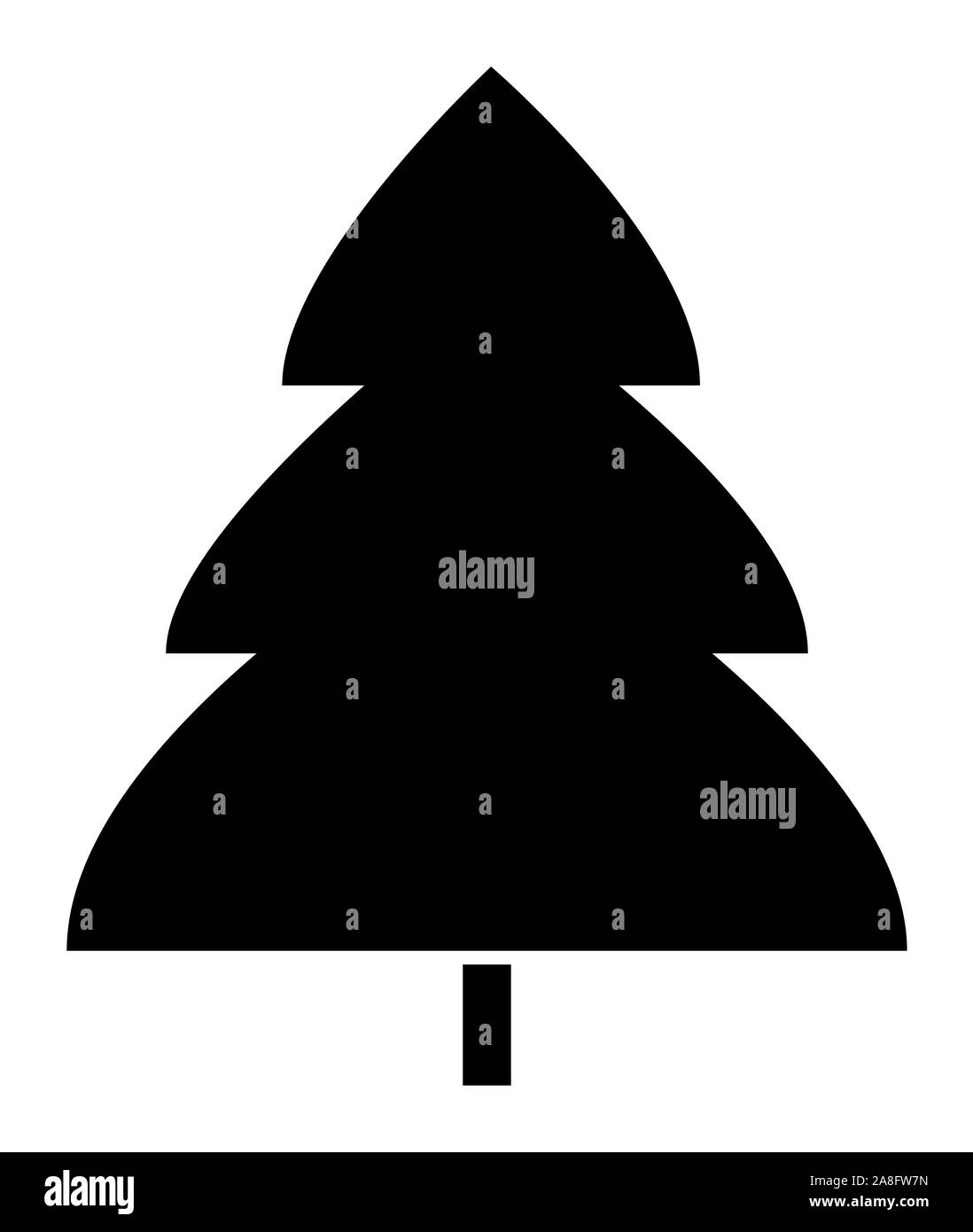 Christmas Tree Black Icon | Fir Tree Illustration | x-mas Symbol | Logo ...