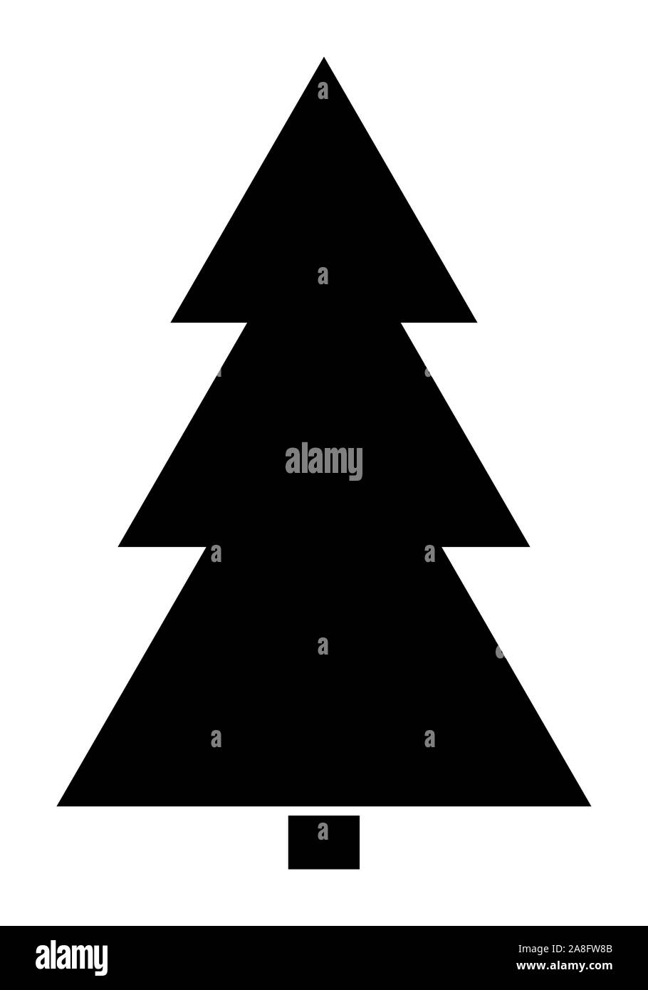 Christmas Tree Black Icon | Fir Tree Illustration | x-mas Symbol | Logo ...