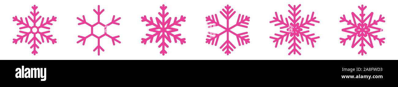 Snowflake Icon Pink | Snowflakes | Ice Crystal Winter Symbol ...