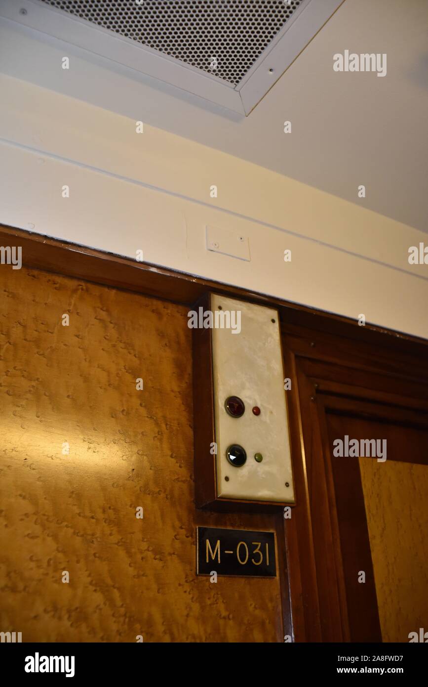 Long Beach, CA. U.S.A. October 21, 2019. RMS Queen Mary. Cunard-White ...