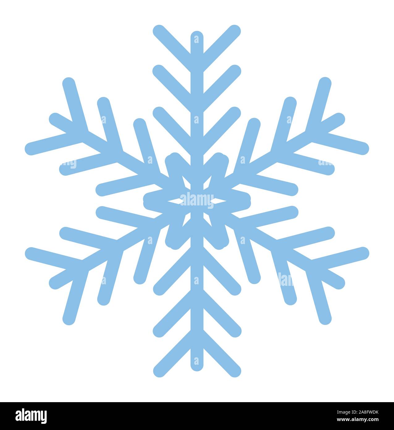 Snowflake Icon Blue | Ice Crystal Winter Symbol | Christmas Logo | Xmas ...