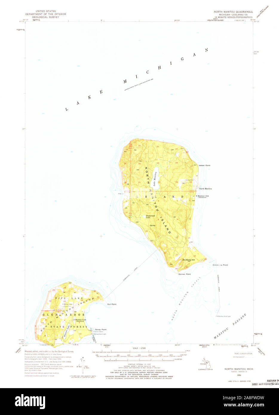 Map of manitou hi-res stock photography and images - Alamy