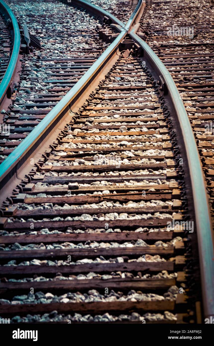 Diverging tracks hi-res stock photography and images - Alamy