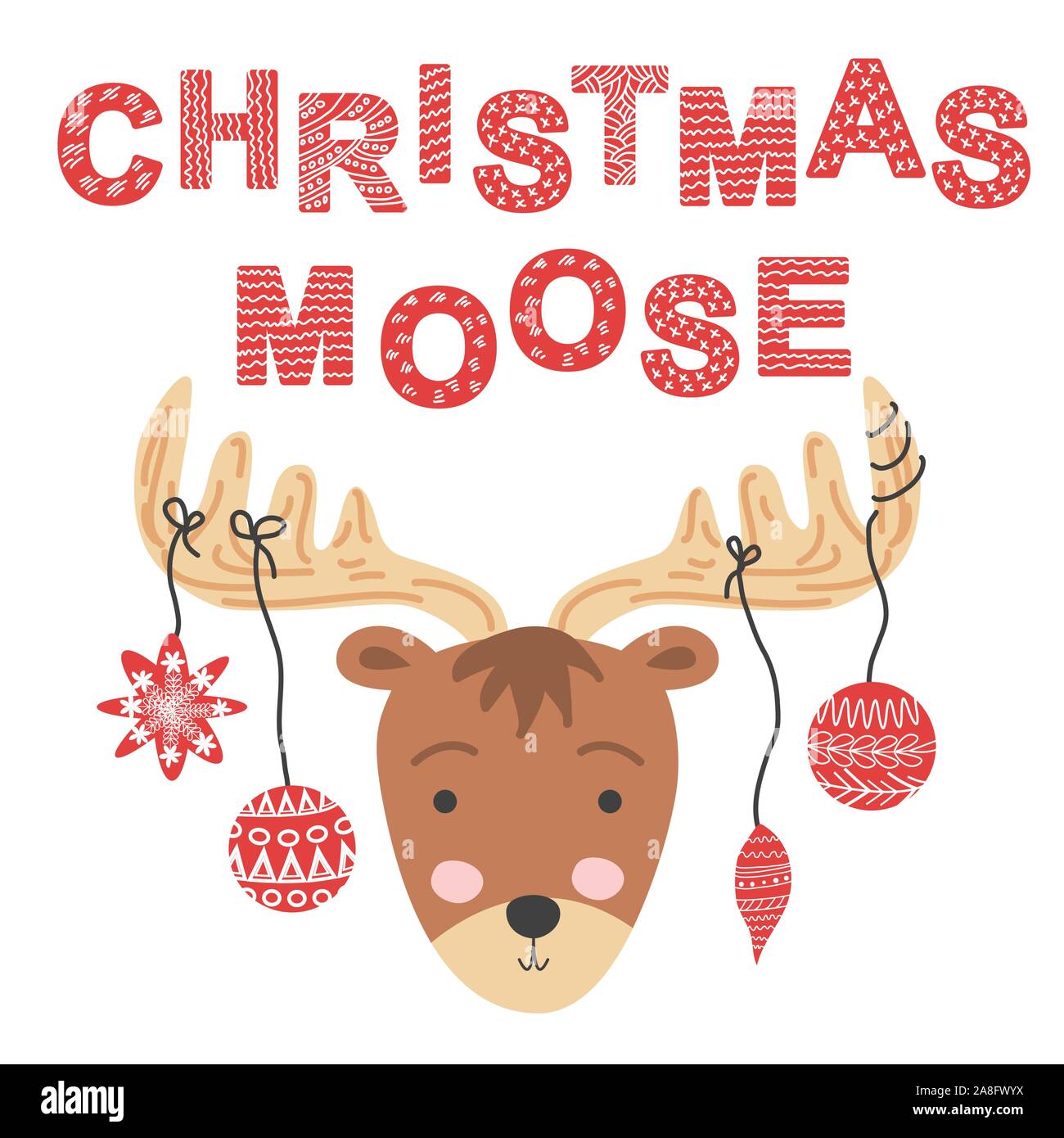 Christmas Moose Clip Art