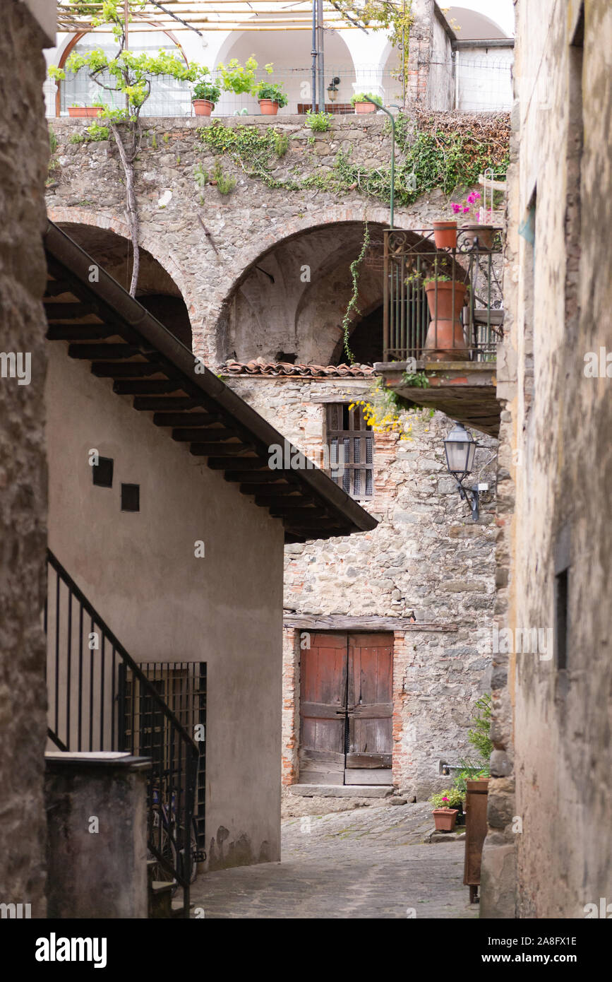 The Town Of Barga. Italy. Summer 2019. Street in the Central part of ...