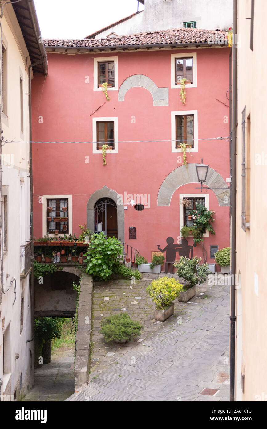 The Town Of Barga. Italy. Summer 2019. Street in the Central part of ...
