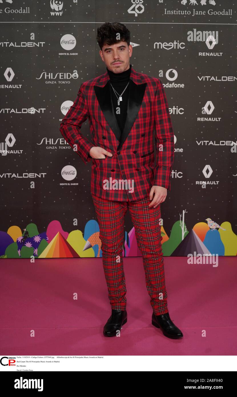 Madrid, Spain. 08th Nov, 2019. Alfombra roja de los 40 Principales ...