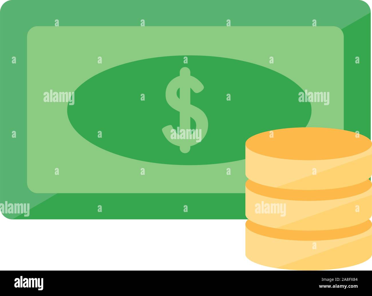 Bill coins Stock Vector Images - Alamy