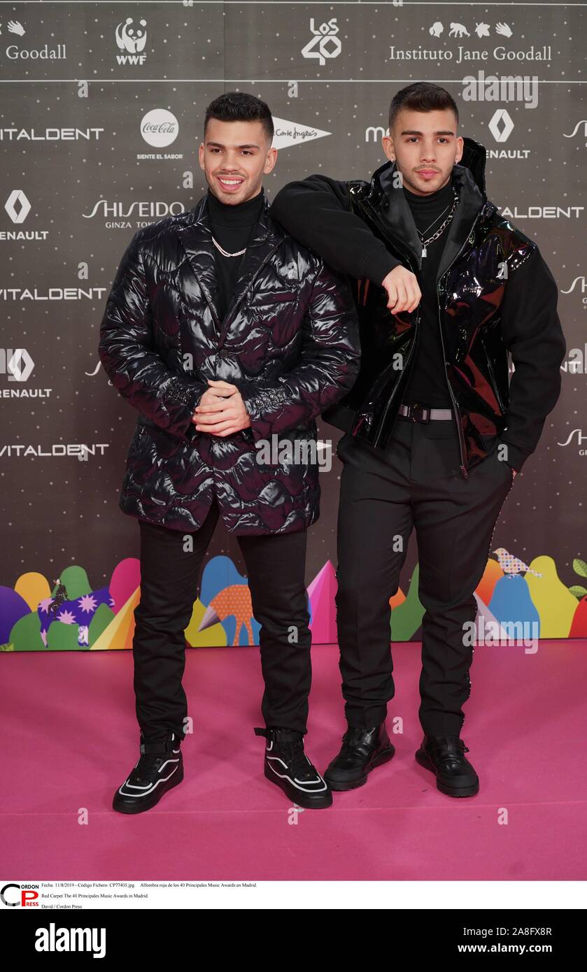 Madrid, Spain. 08th Nov, 2019. Alfombra roja de los 40 Principales ...